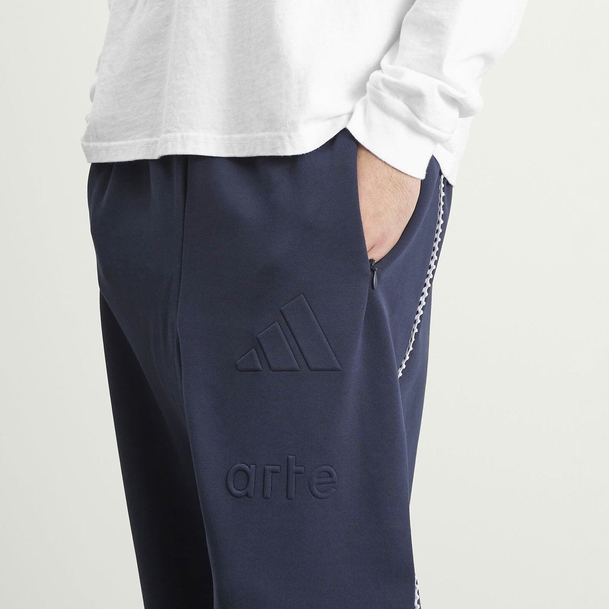 Adidas Men's x Arte ZNE Full Zip Track Pant in Legend Ink/White adidas