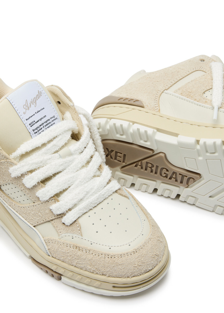 Axel Arigato Area Lo Fluffy Panelled Leather Sneakers Beige Axel Arigato