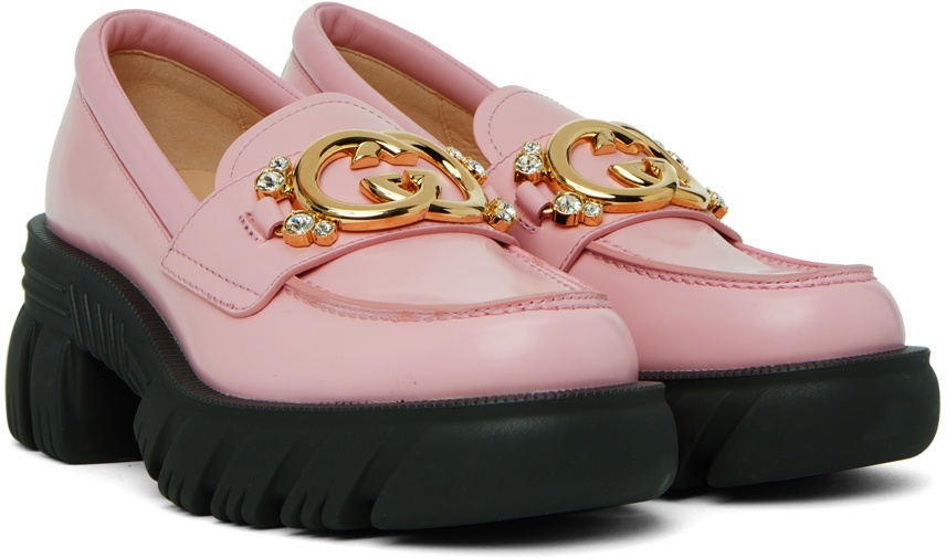 Gucci Pink Interlocking G Loafers Gucci