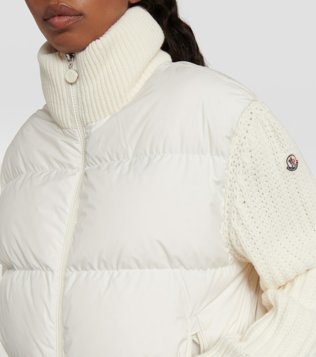 Moncler Wool-trimmed down jacket Moncler