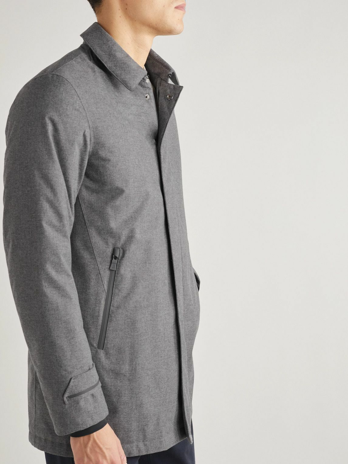 Herno Laminar - Woven Hooded Down Jacket - Gray Herno
