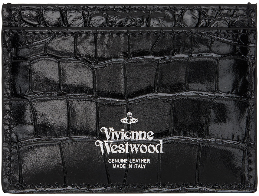 Vivienne Westwood Black Crocodile Card Holder Vivienne Westwood