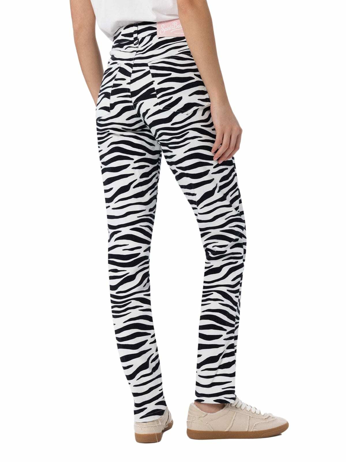 MC2 Saint Barth Woman Zebra Print Denim Belleville MC2 Saint Barth
