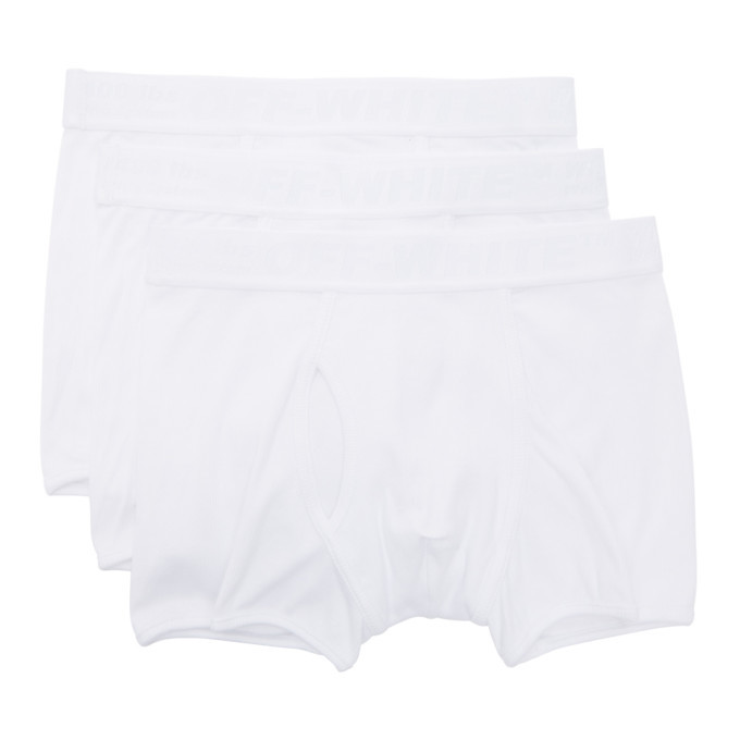 Off-White Three-Pack White Industrial Tape Boxer Briefs Off-White