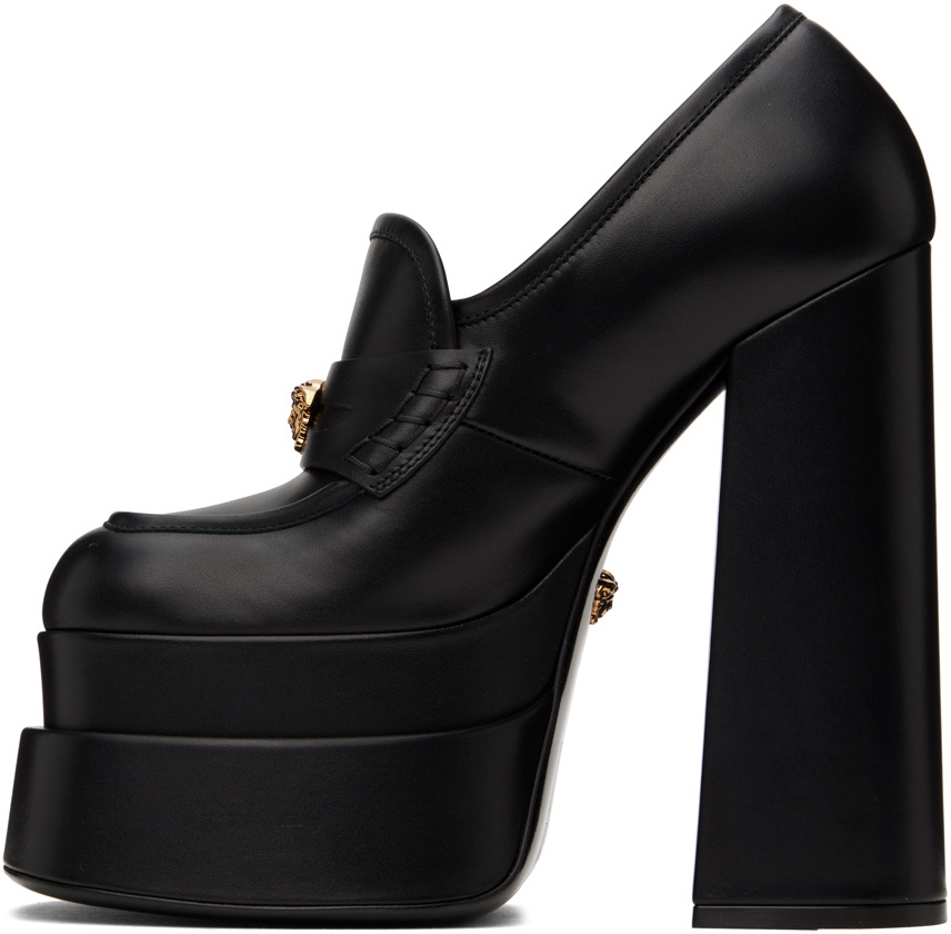 Versace Black Aevitas Platform Heels Versace