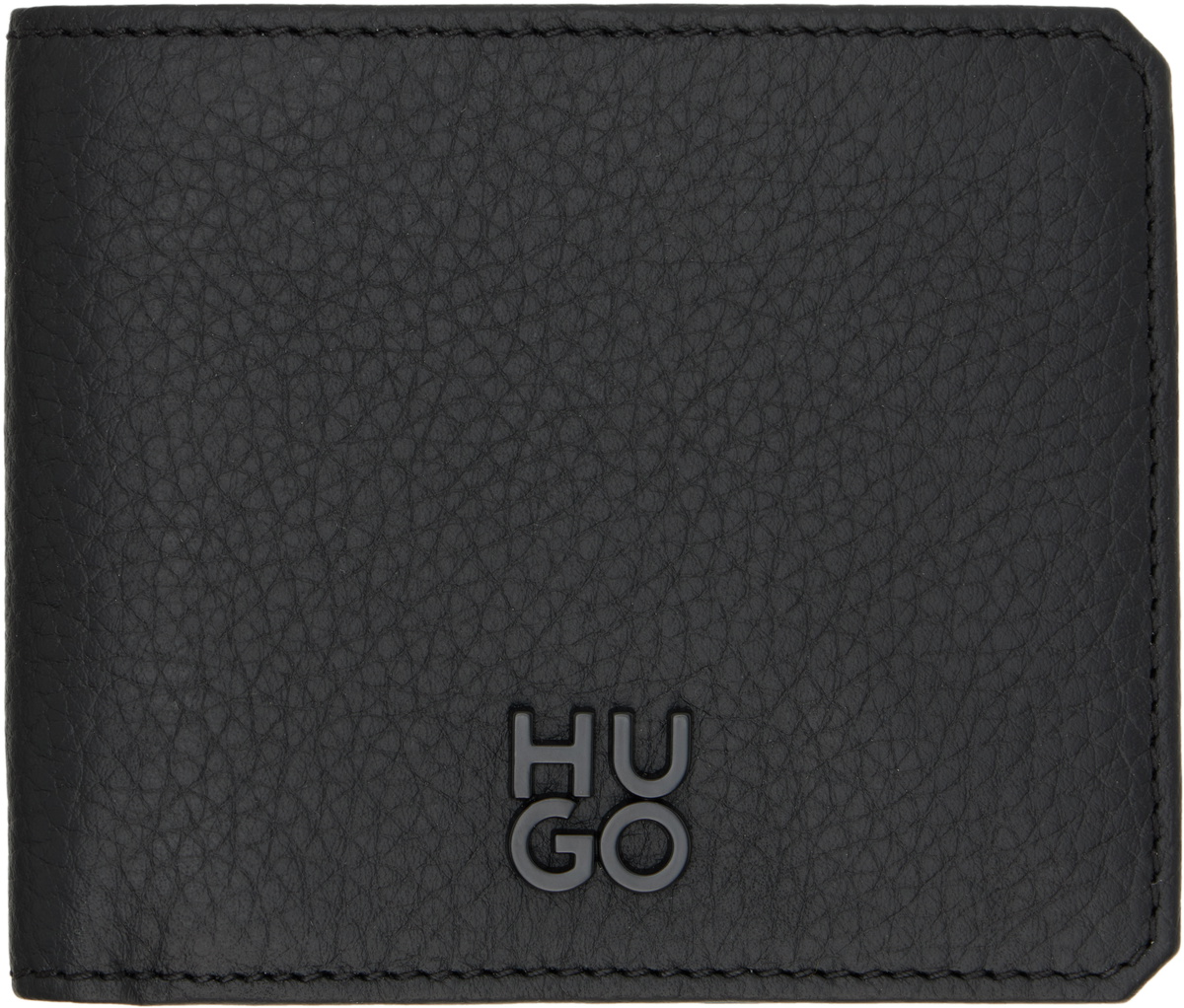 Hugo Black Leather Wallet Hugo Boss