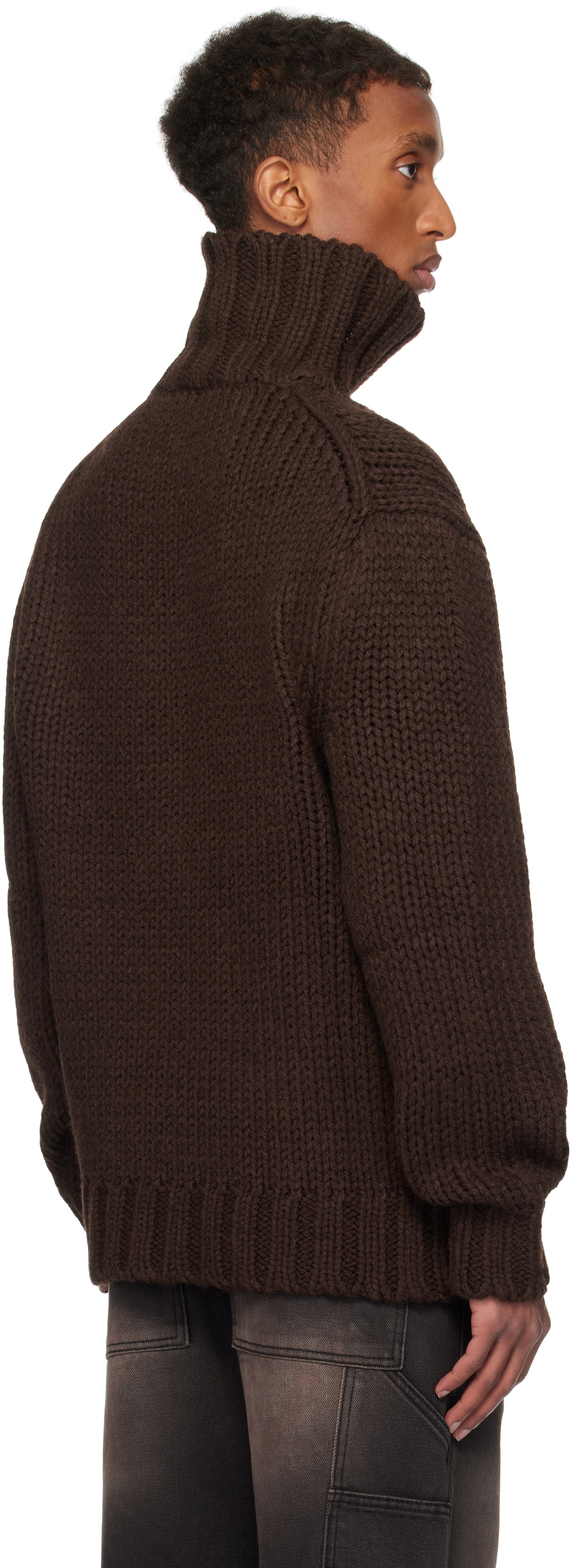 We11done Brown Chunky Turtleneck We11done