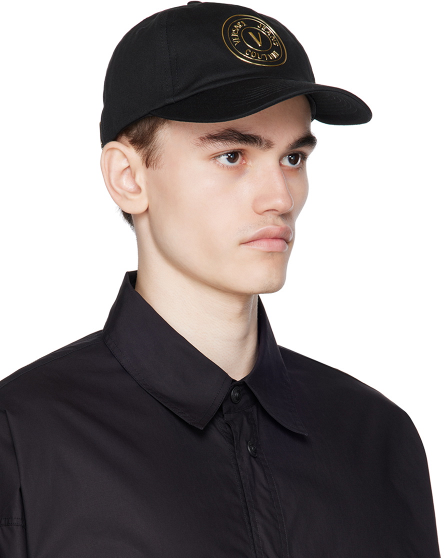 Versace Jeans Couture Black V-Emblem Cap Versace