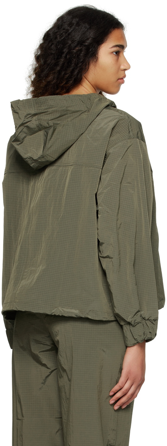 GANNI Khaki Hooded Jacket GANNI