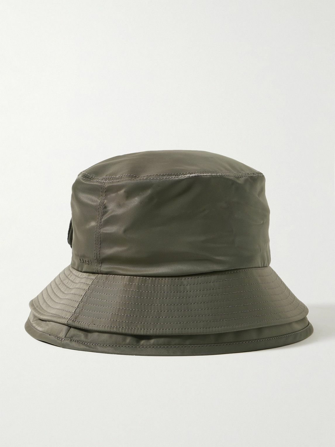 Sacai - Layered Nylon Bucket Hat - Green Sacai