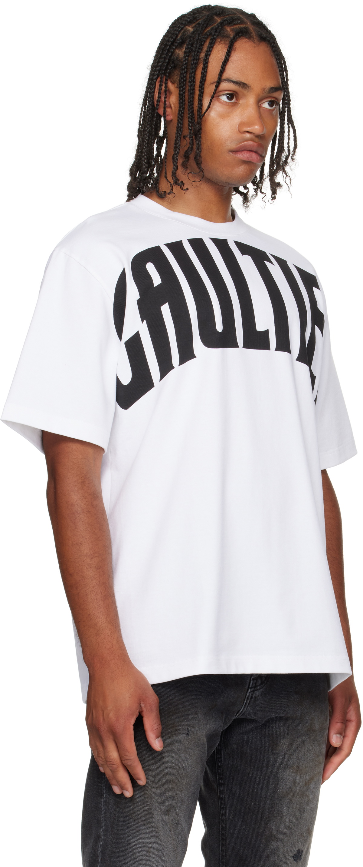 Jean Paul Gaultier White 'The Large Gaultier' T-shirt Jean Paul Gaultier
