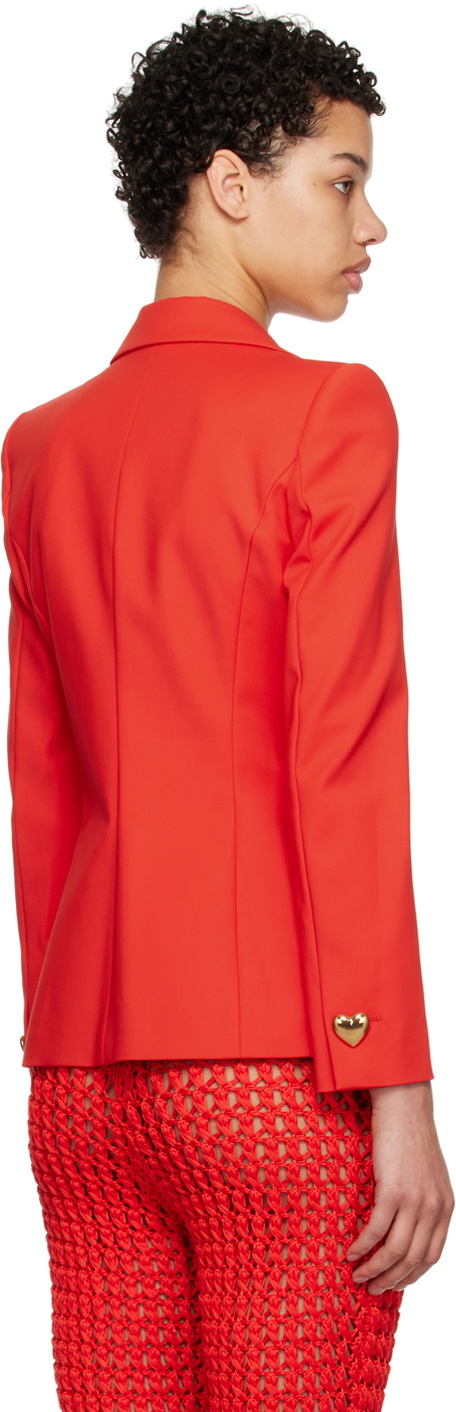 Moschino Red Heart Buttons Blazer Moschino