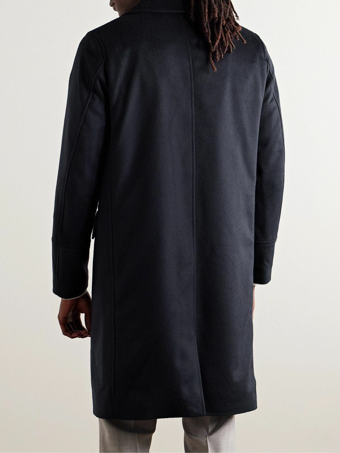 Kingsman - Double-Breasted Wool and Cashmere-Blend Felt Coat - Blue ...