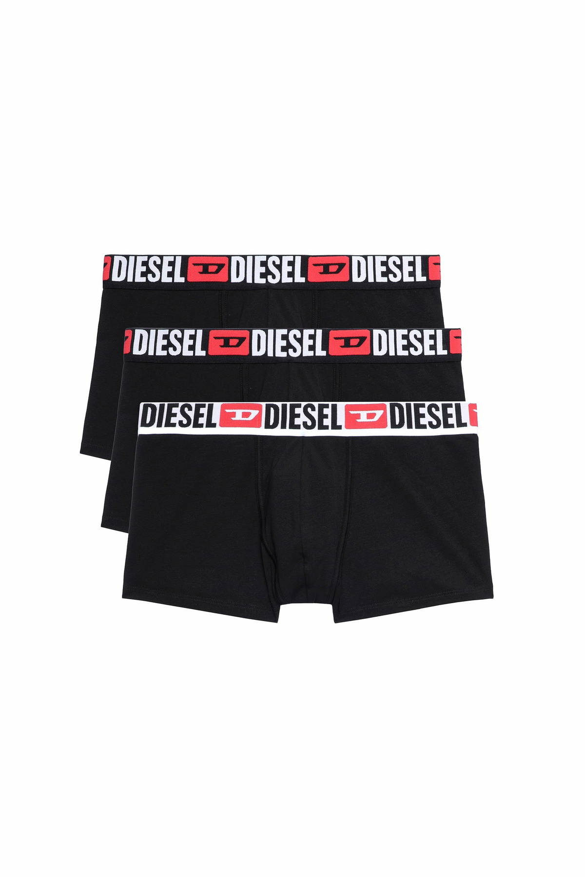 Diesel Three-pack of all-over logo waist boxers - Trunks Mens in Black ...