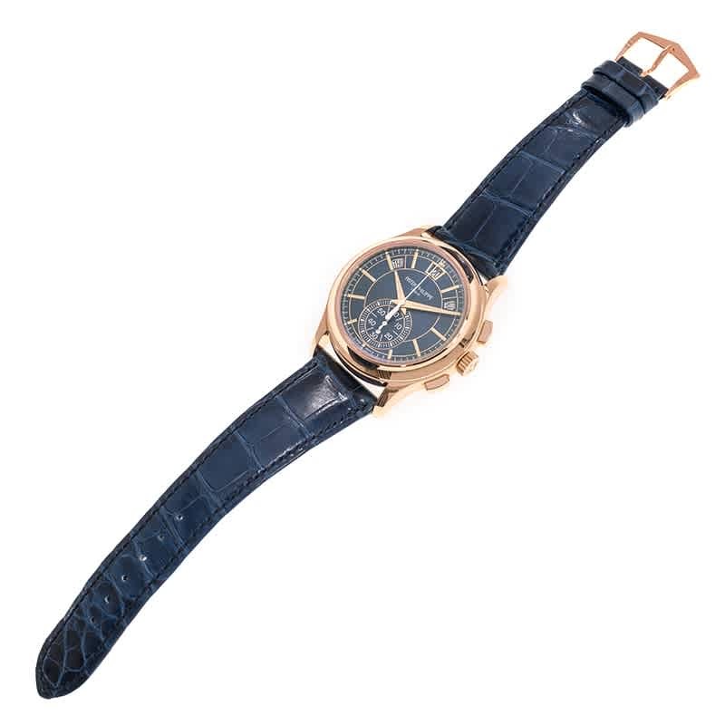 Patek Philippe Complications Chronograph Automatic Blue Dial Mens Watch ...