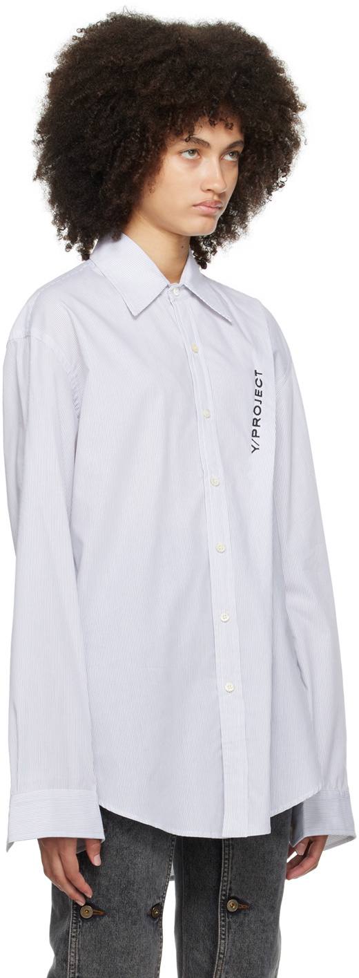 Y/Project Gray Pinched Shirt Y/Project