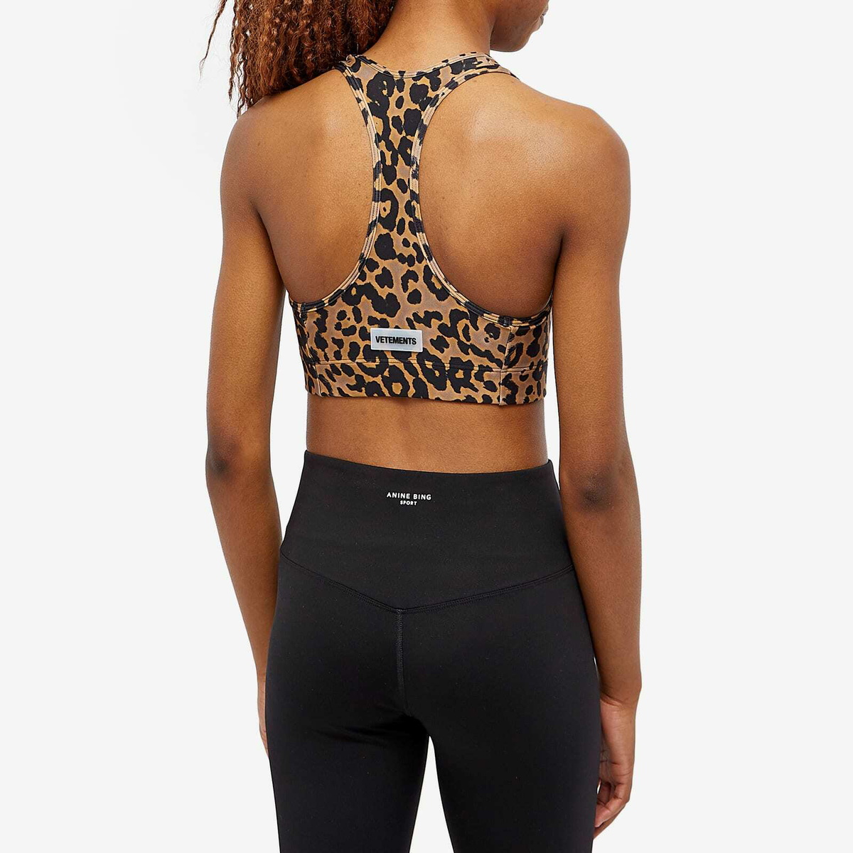 Vetements Women's Logo Sports Top in Leopard Vetements