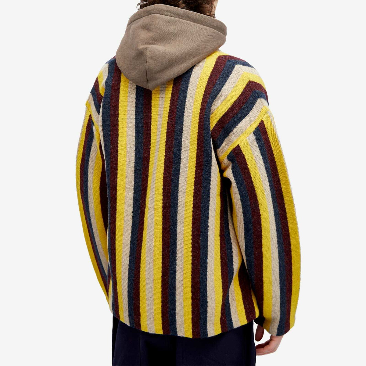 Pilgrim Surf + Supply Men's Kanoa Stripe Knit Cardigan in Yellow Multi ...