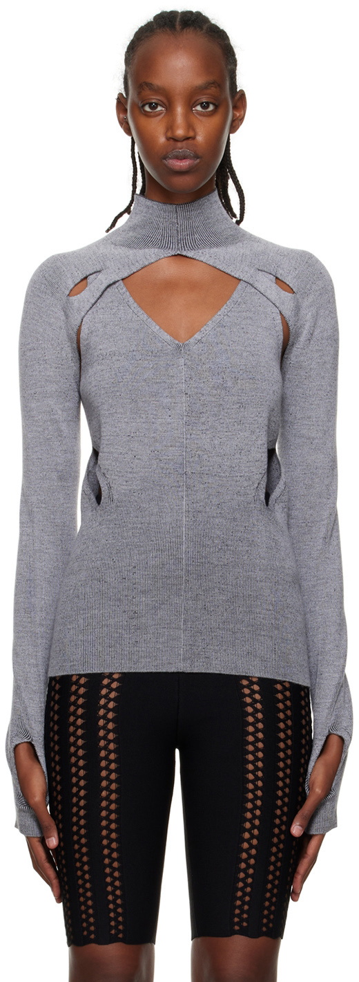 Dion Lee Gray Skivvy Turtleneck & Tank Top Set Dion Lee