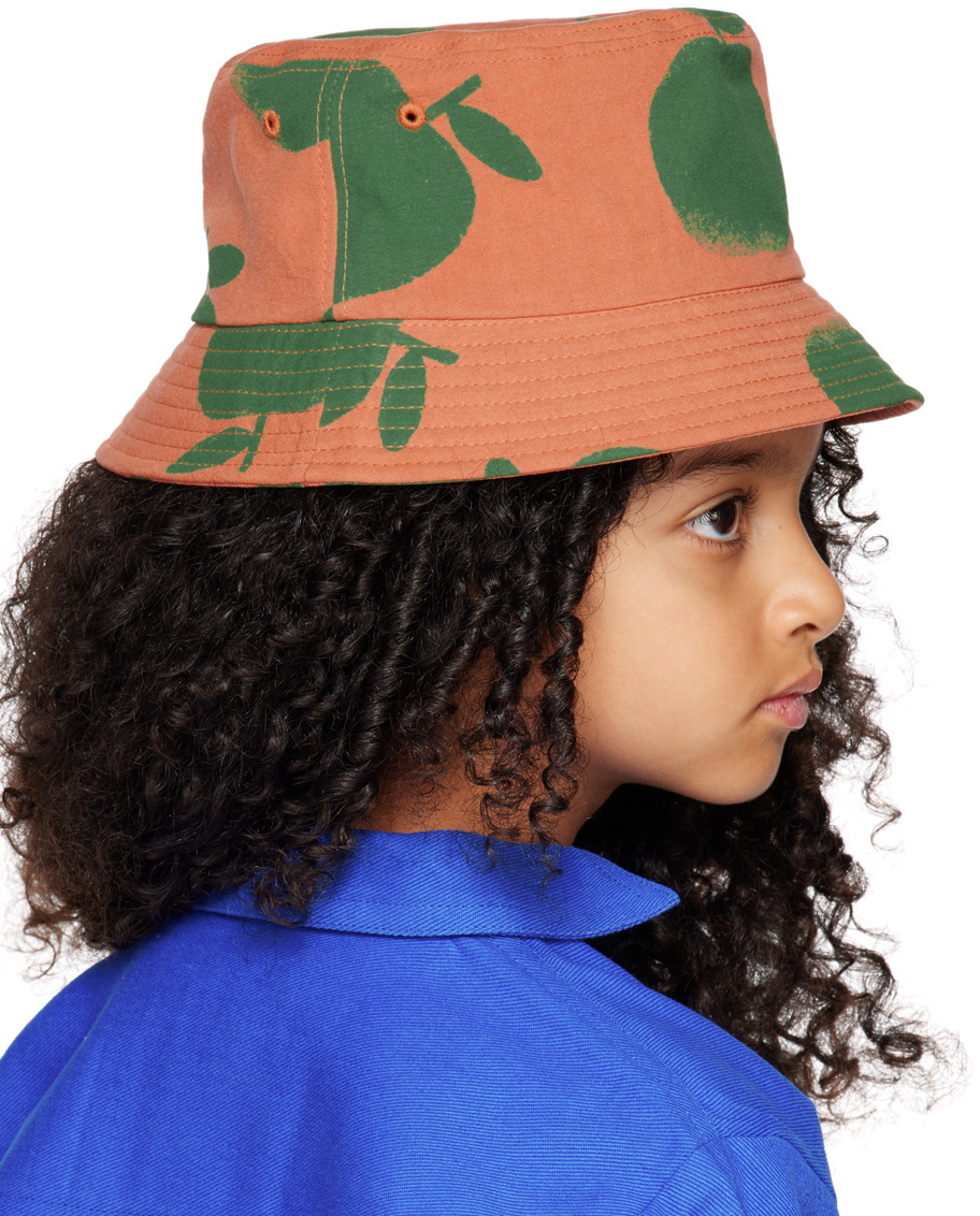 Jellymallow Kids Brown Apple Bucket Hat Jellymallow