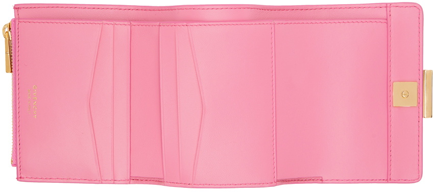 Givenchy Pink 4G Trifold Wallet Givenchy