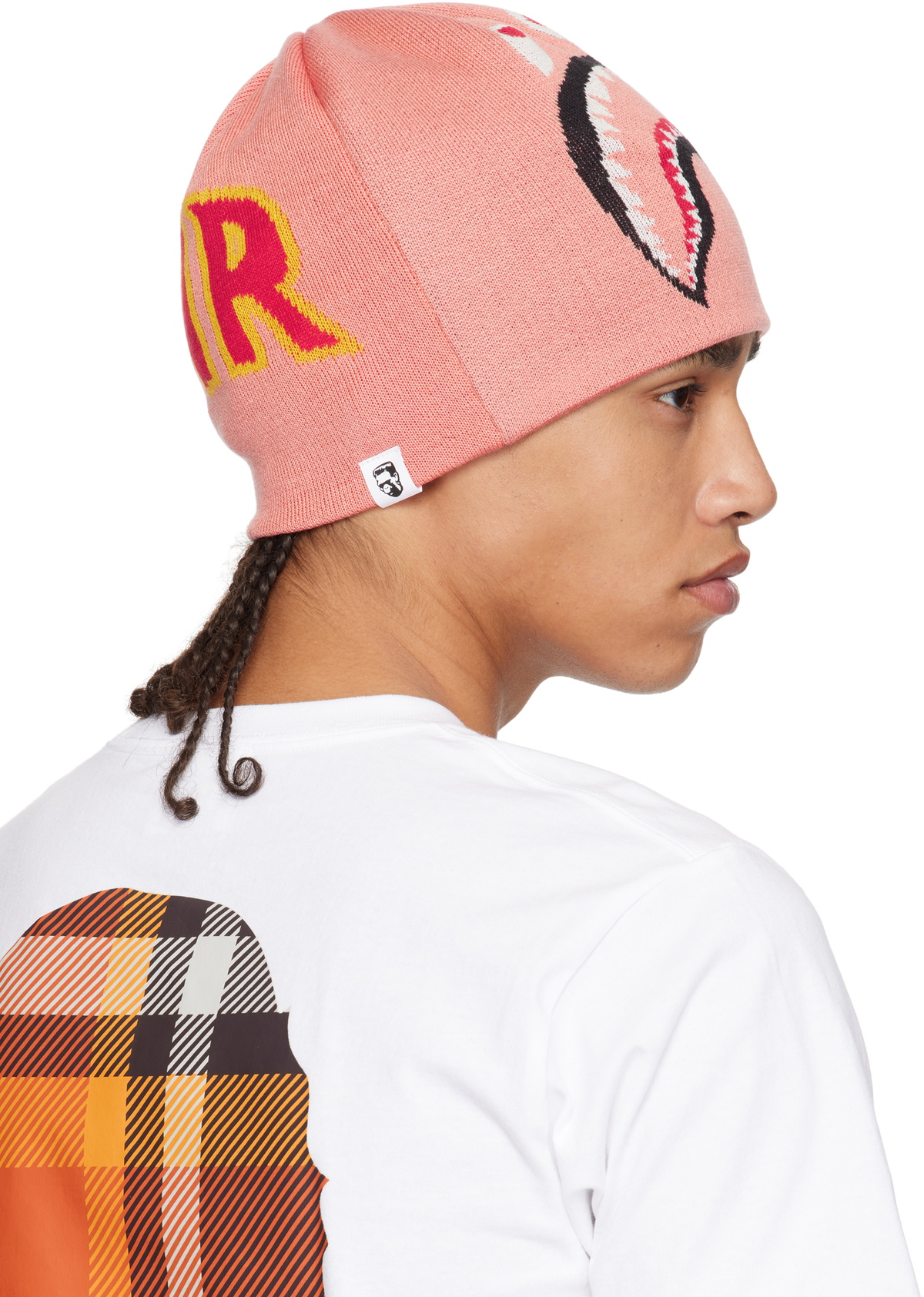 BAPE Pink 2nd Shark Knit Beanie A Bathing Ape