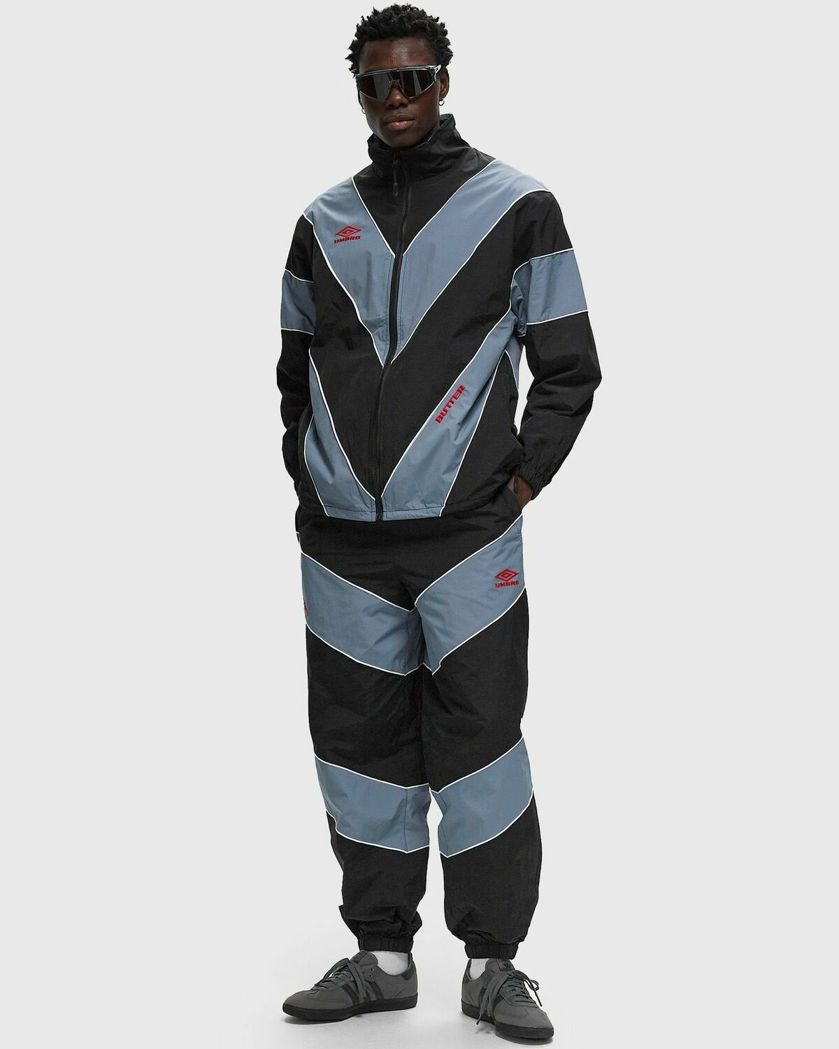 Butter Goods X Umbro Diamond Tracksuit Pants Black/Grey Track Pants ...