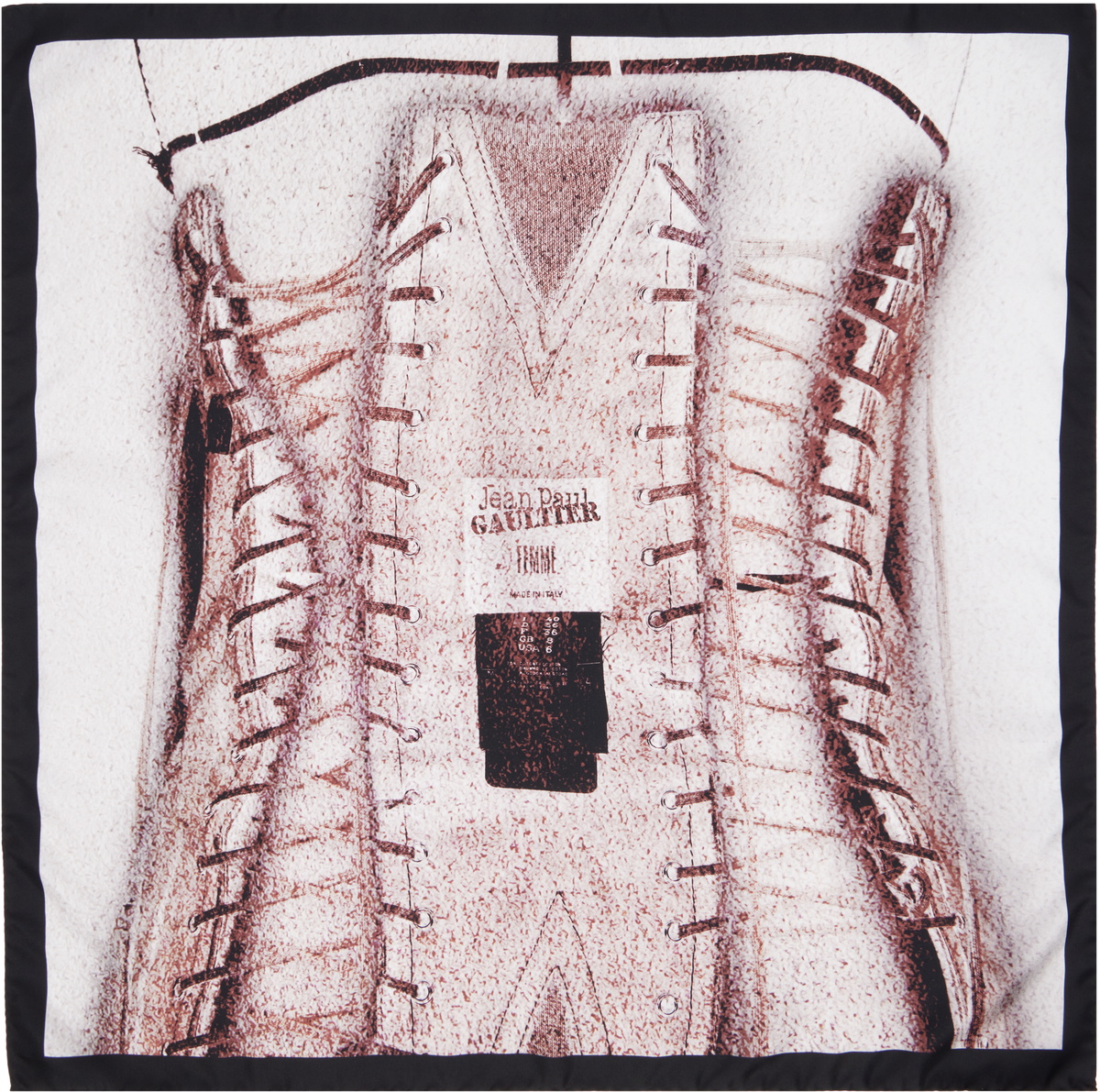 Jean Paul Gaultier Pink & Gray 'The Trompe L'oeil Corset' Printed Silk ...