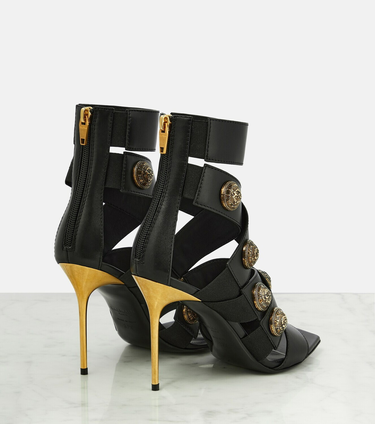 Balmain - Alma embellished leather sandals Balmain