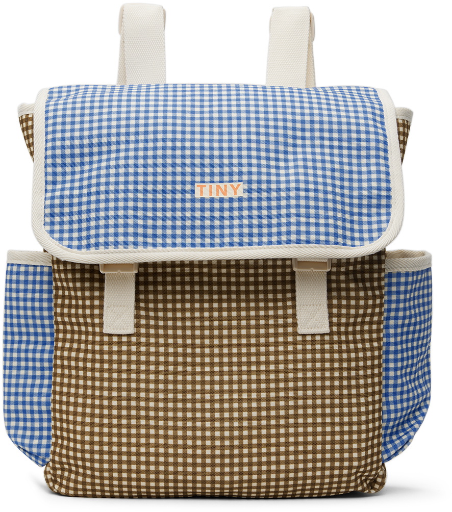 TINYCOTTONS Kids Blue & Brown Vichy Backpack TINYCOTTONS