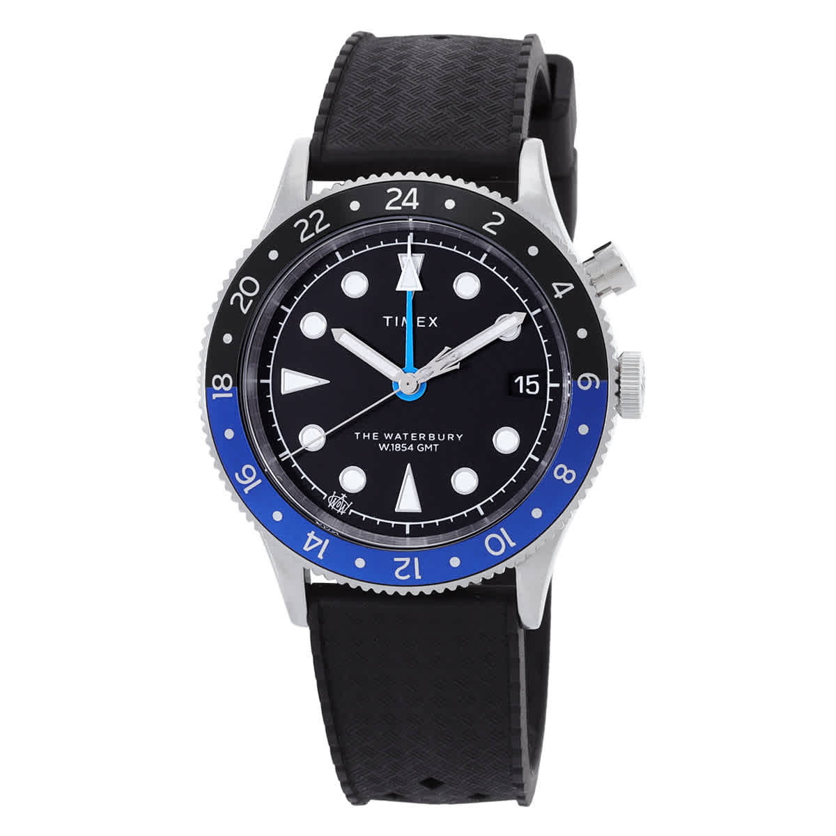 Timex Waterbury Traditional GMT Quartz Black Dial Mens Watch TW2W22600 ...