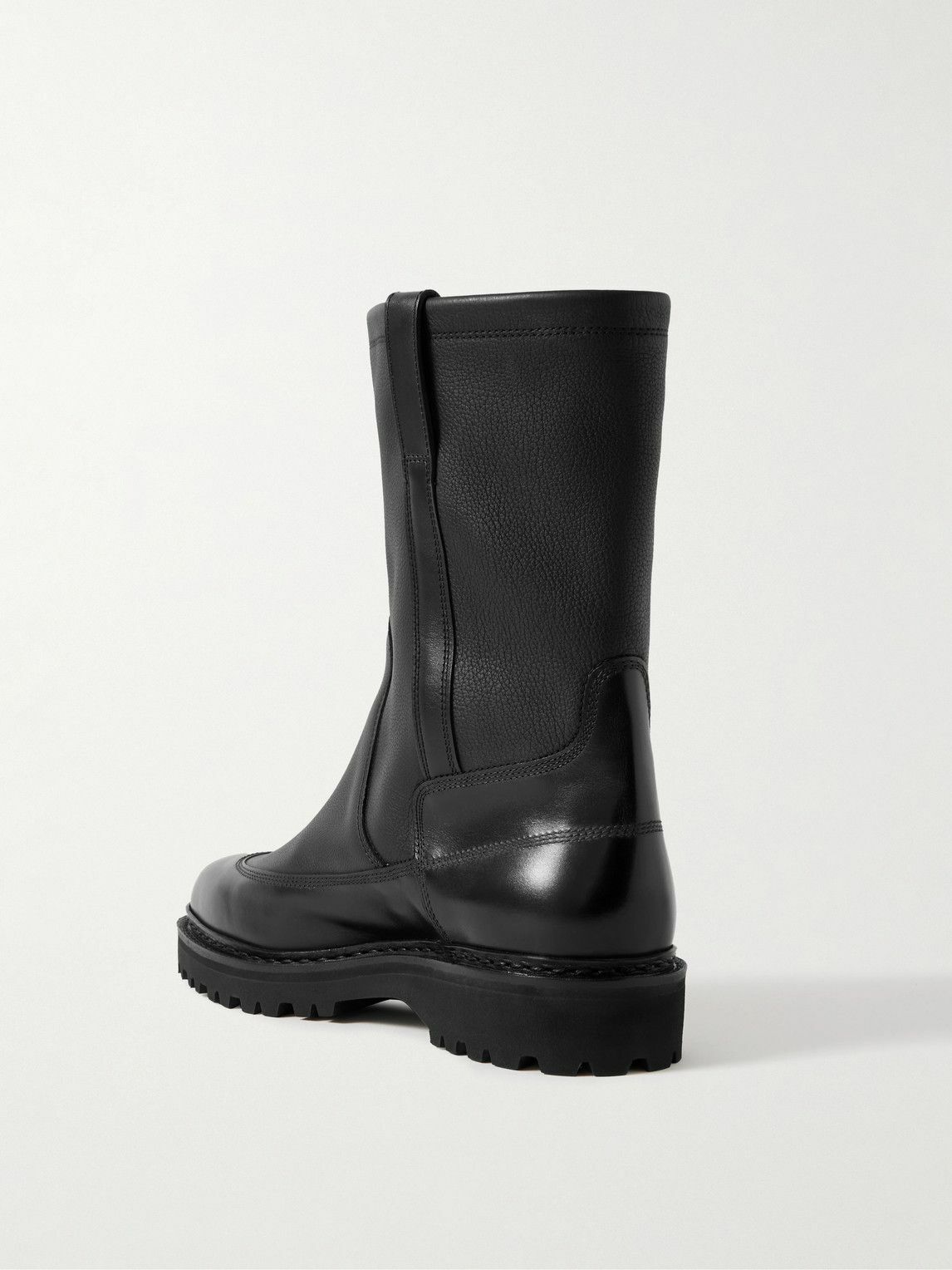 John Lobb - Ridge Smooth and Full-Grain Leather Chelsea Boots - Black ...