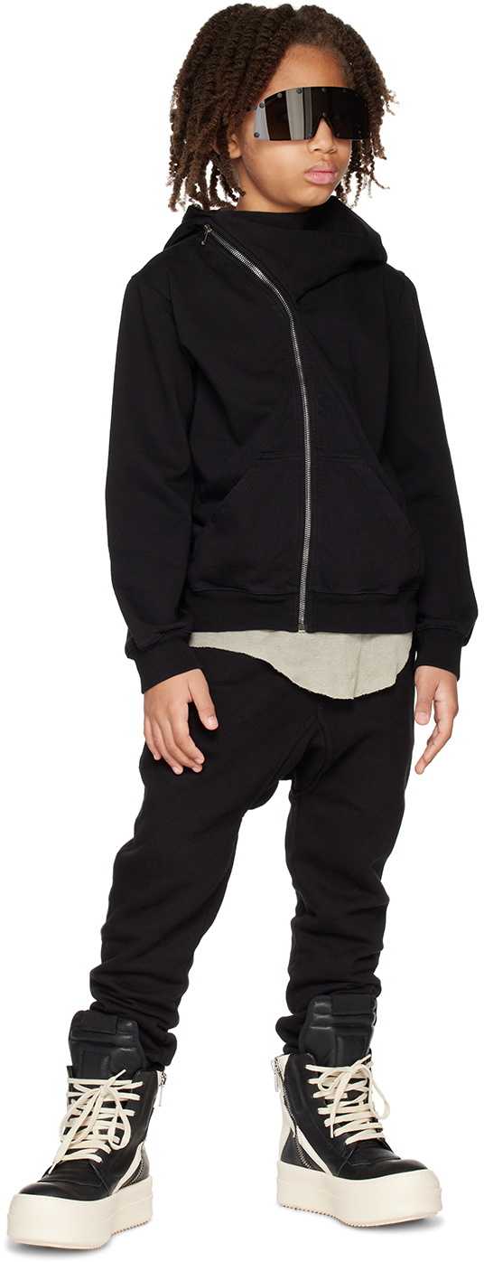 Rick Owens Kids Black Mountain Hoodie Rick Owens