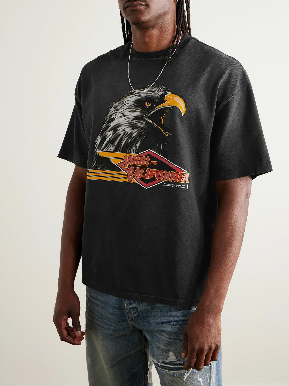 AMIRI - Logo-Print Cotton-Jersey T-Shirt - Black Amiri