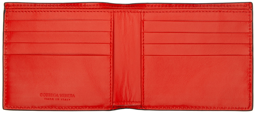 Bottega Veneta Black & Red Bi-Fold Wallet Bottega Veneta