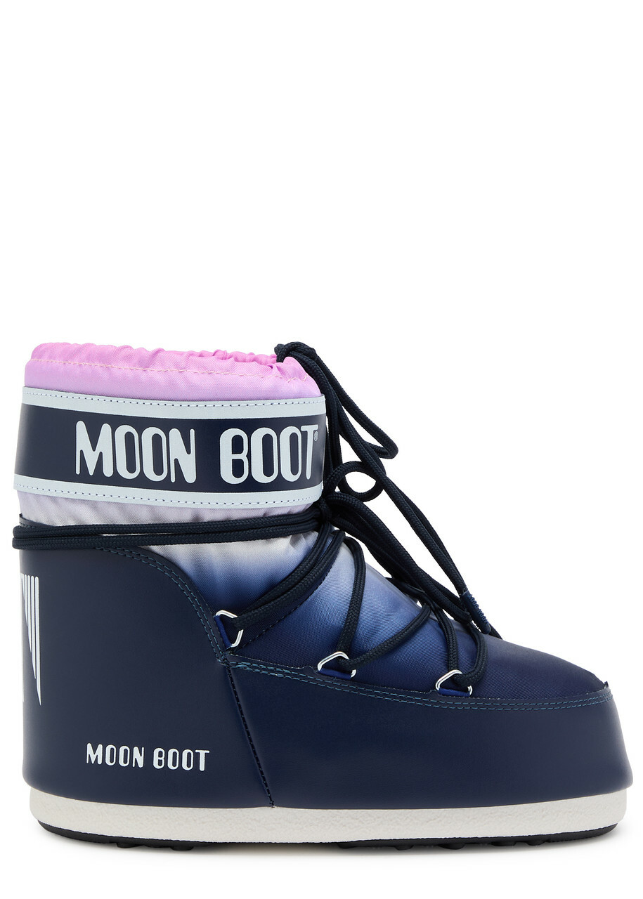 Moon Boot Icon Padded Nylon Snow Boots Blue 3335 (IT33 35 / UK0 Moon Boot