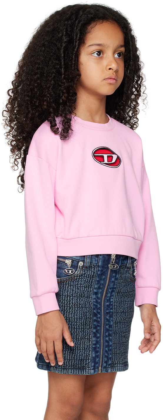 Diesel Kids Pink Strasli Sweatshirt Diesel