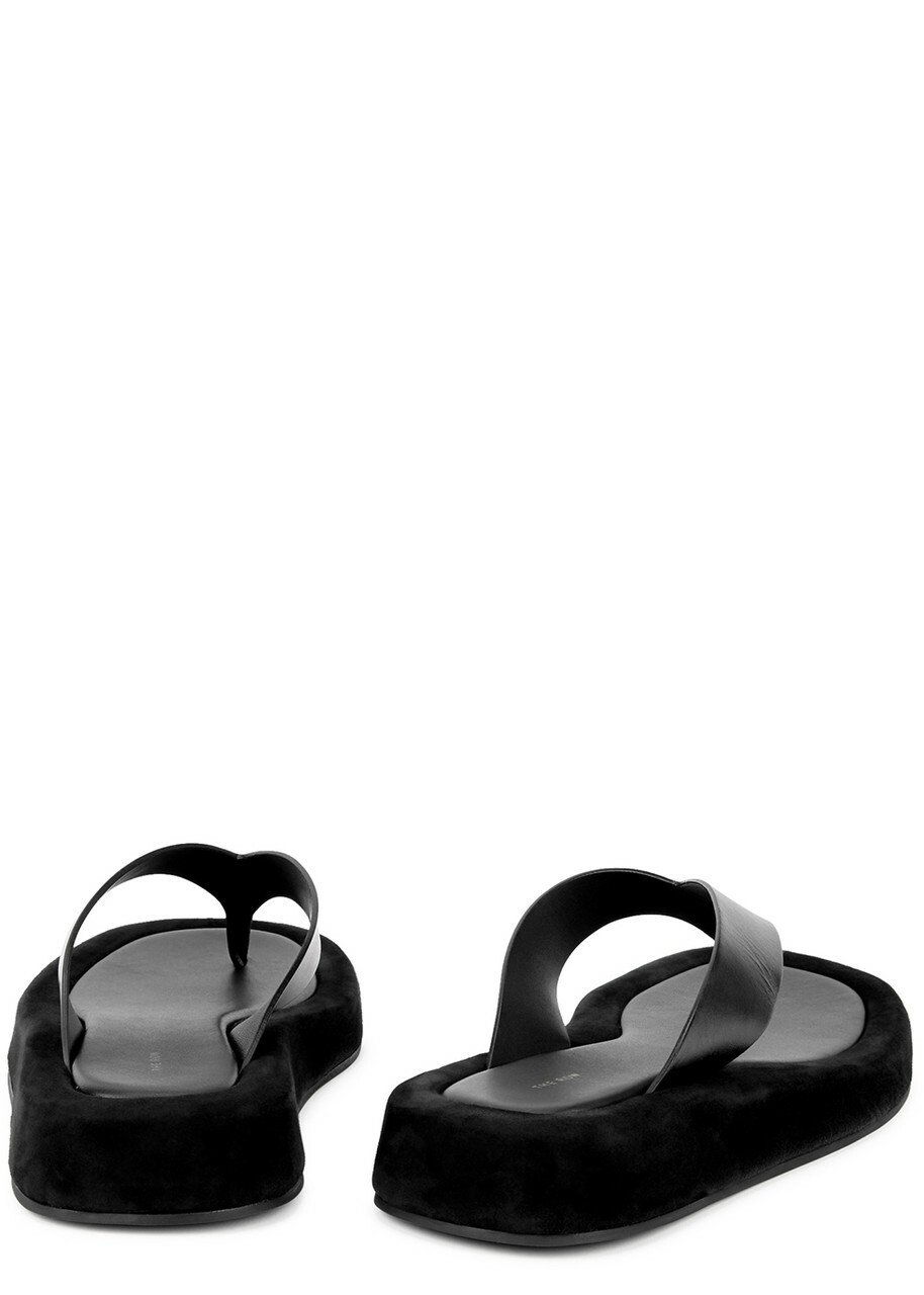 The Row Ginza Black Leather Flip Flops The Row The Row Ginza Black Leather Flip Flops The Row