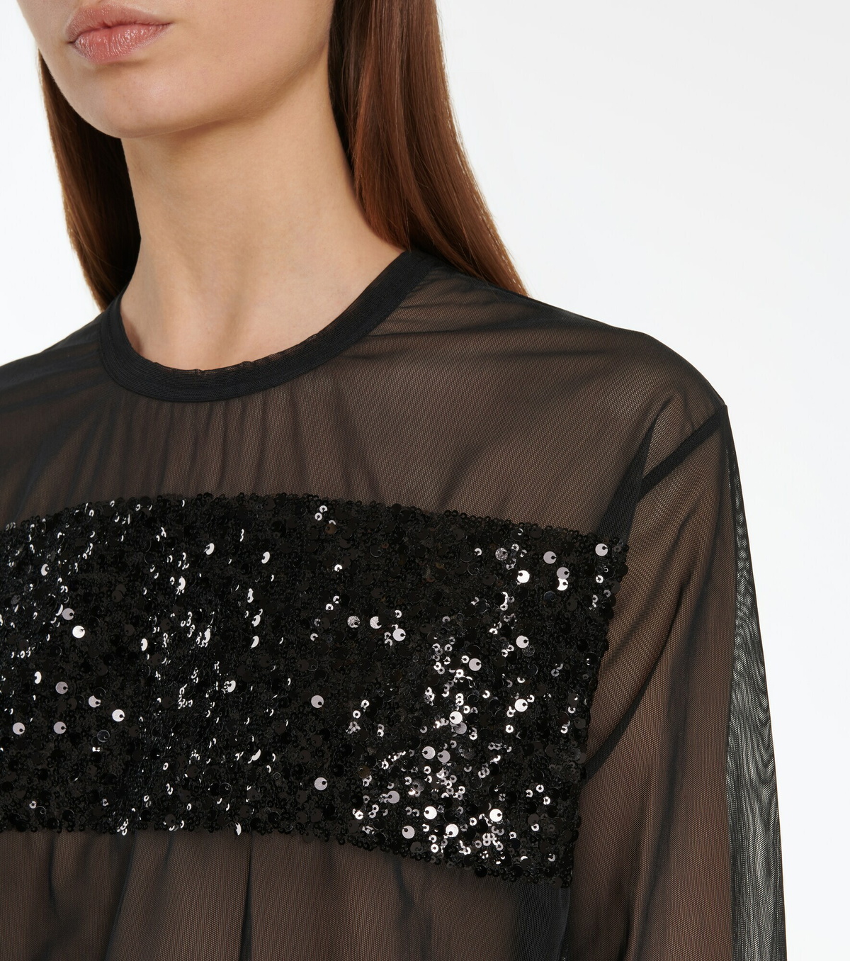 Junya Watanabe - Sequined mesh top Junya Watanabe
