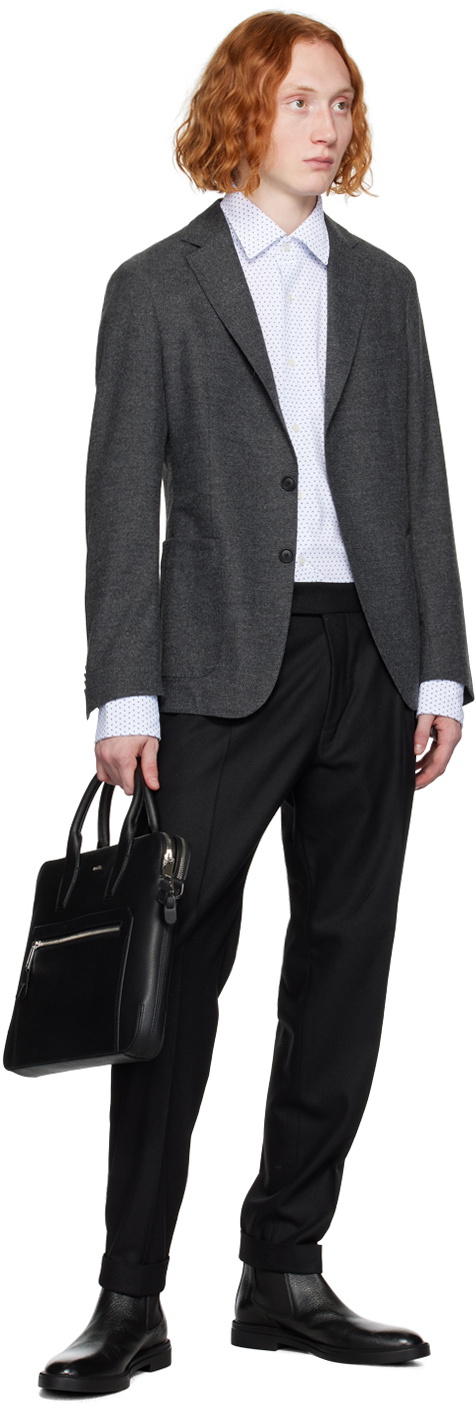 BOSS Gray Slim-Fit Blazer BOSS