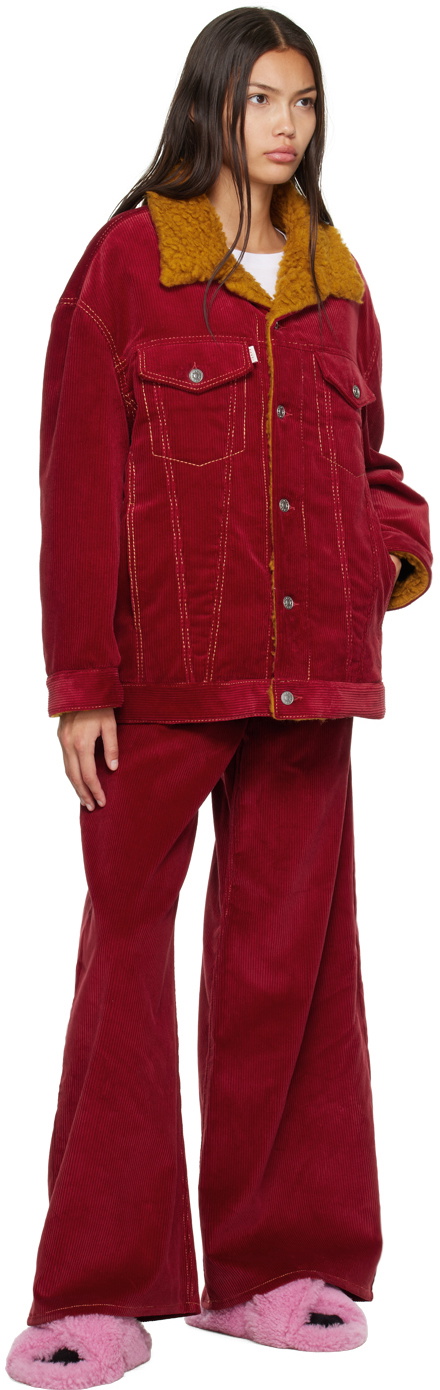 Marni Red Contrast Stitch Jacket Marni
