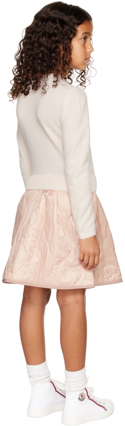 Moncler Enfant Kids Pink Wool Tricot Dress Moncler Enfant