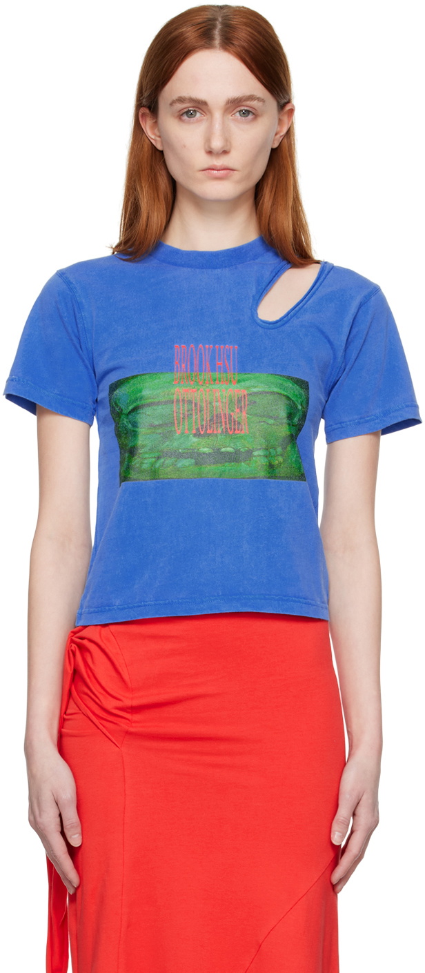 Ottolinger Blue Cutout T-Shirt Ottolinger
