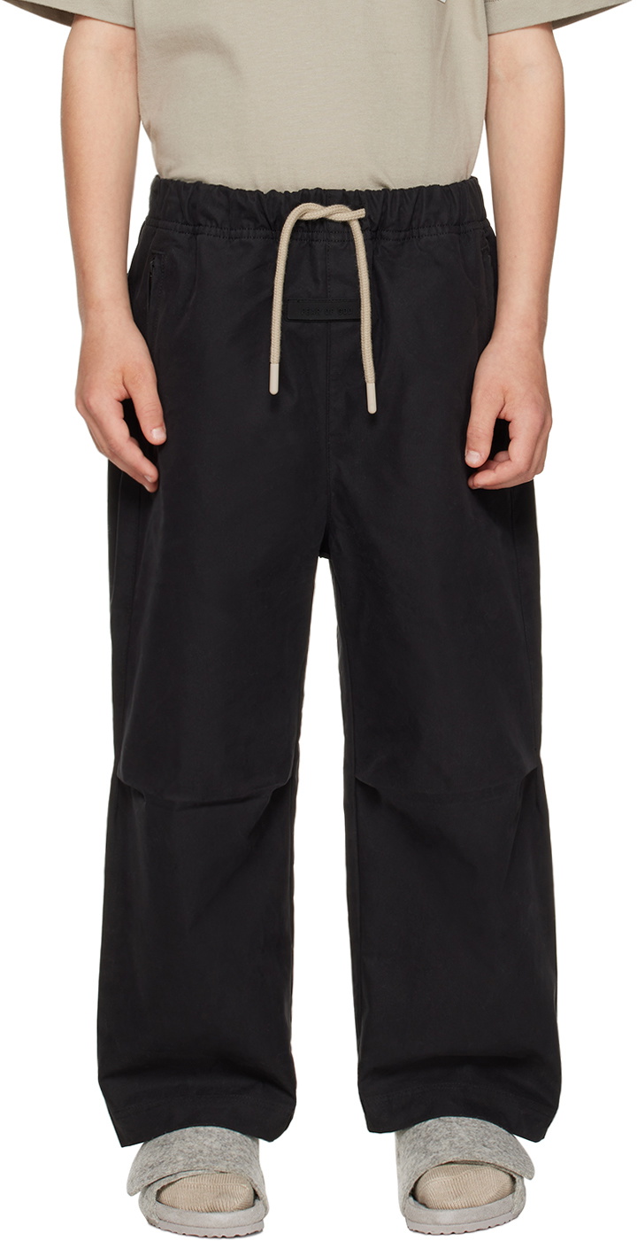 Essentials Kids Black Drawstring Pants Essentials