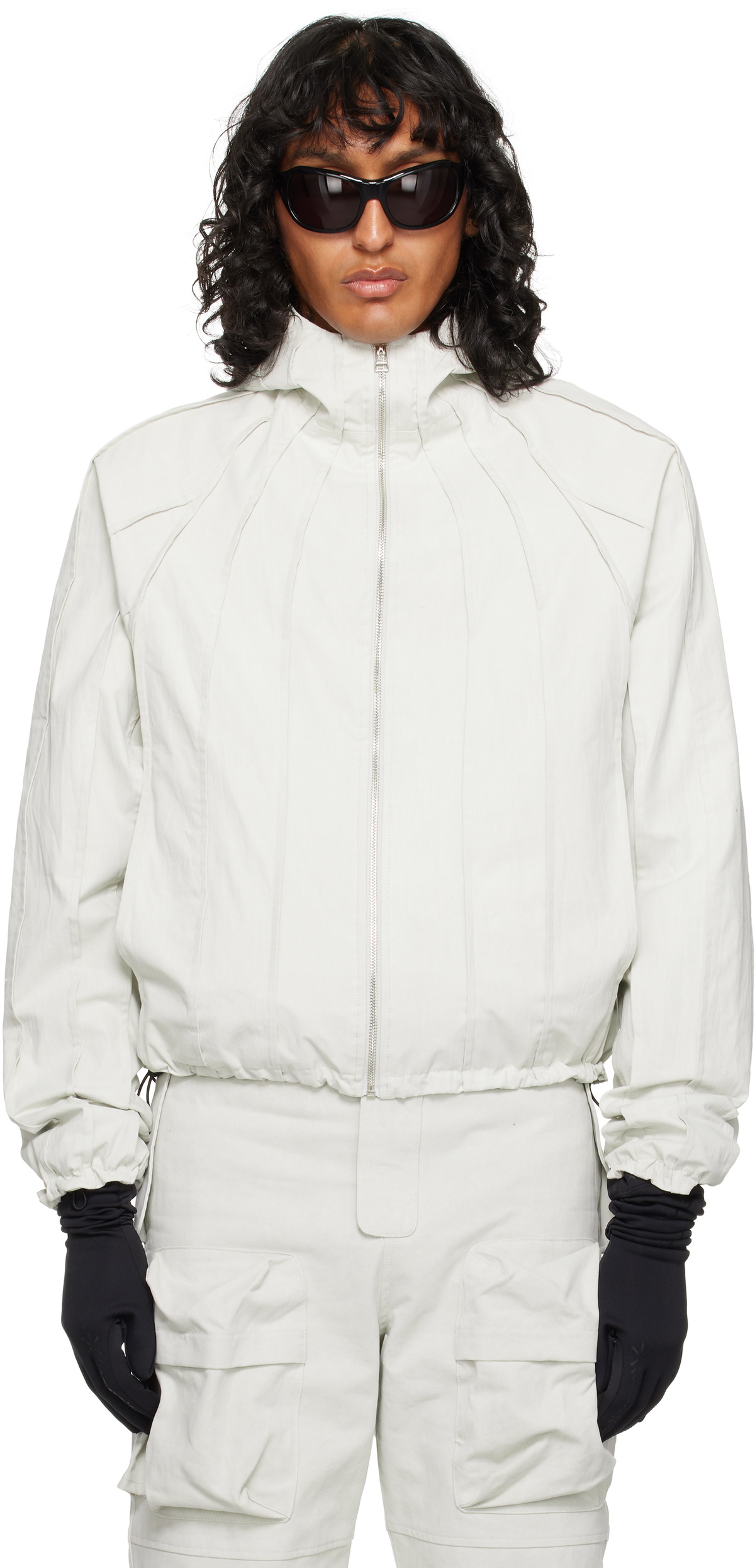 Tondolo Gray Hooded Jacket Tondolo