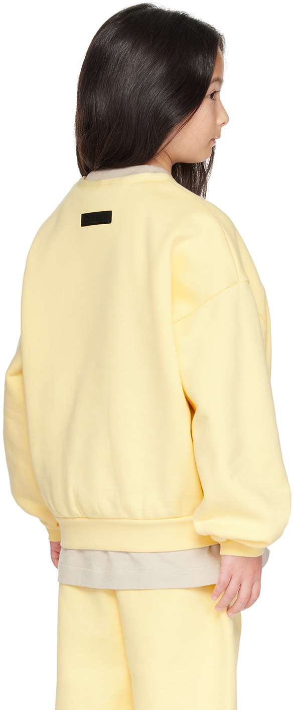 Fear of God ESSENTIALS Kids Yellow Crewneck Sweatshirt Fear Of God ...