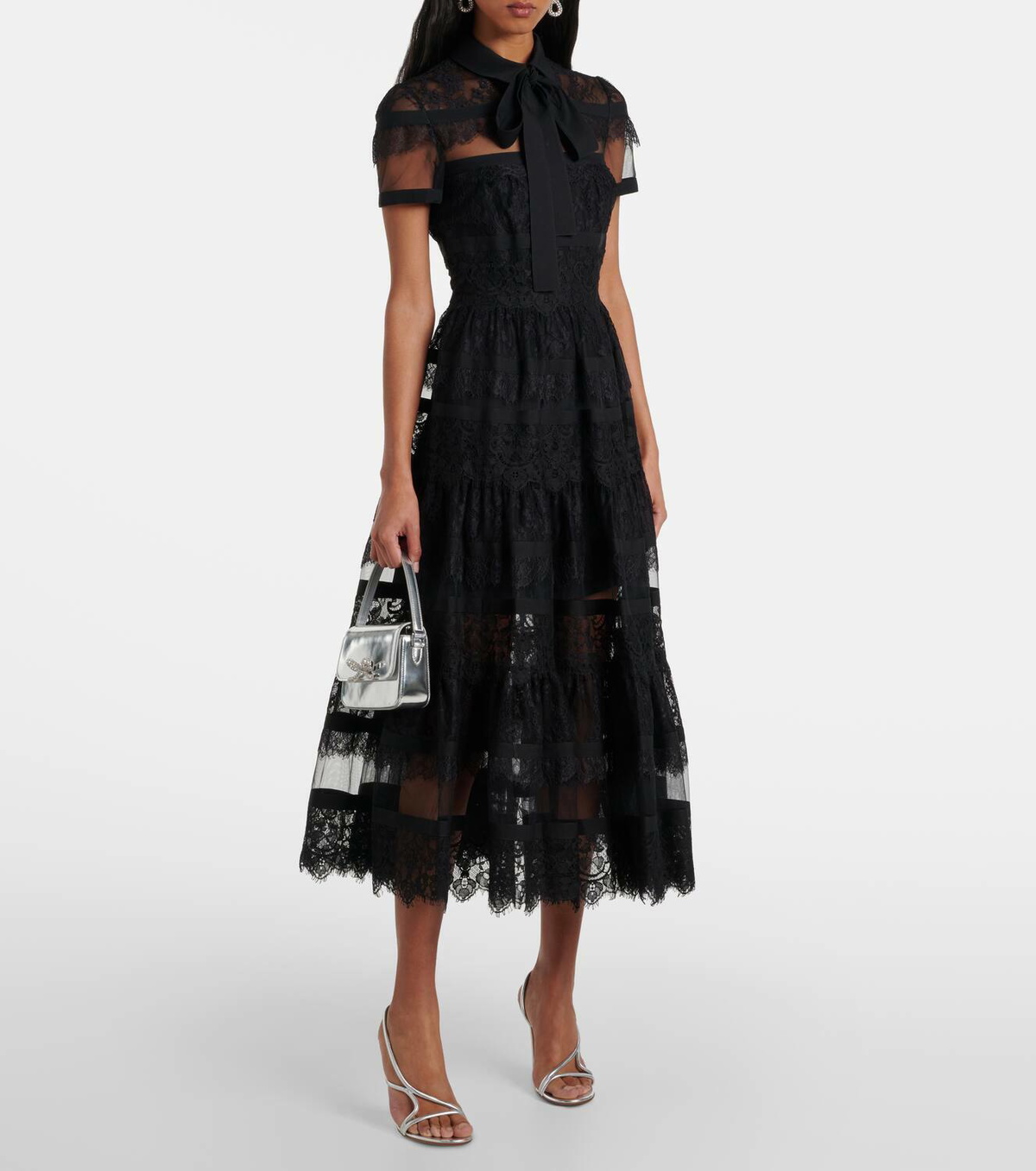 Elie Saab Floral lace midi dress Elie Saab