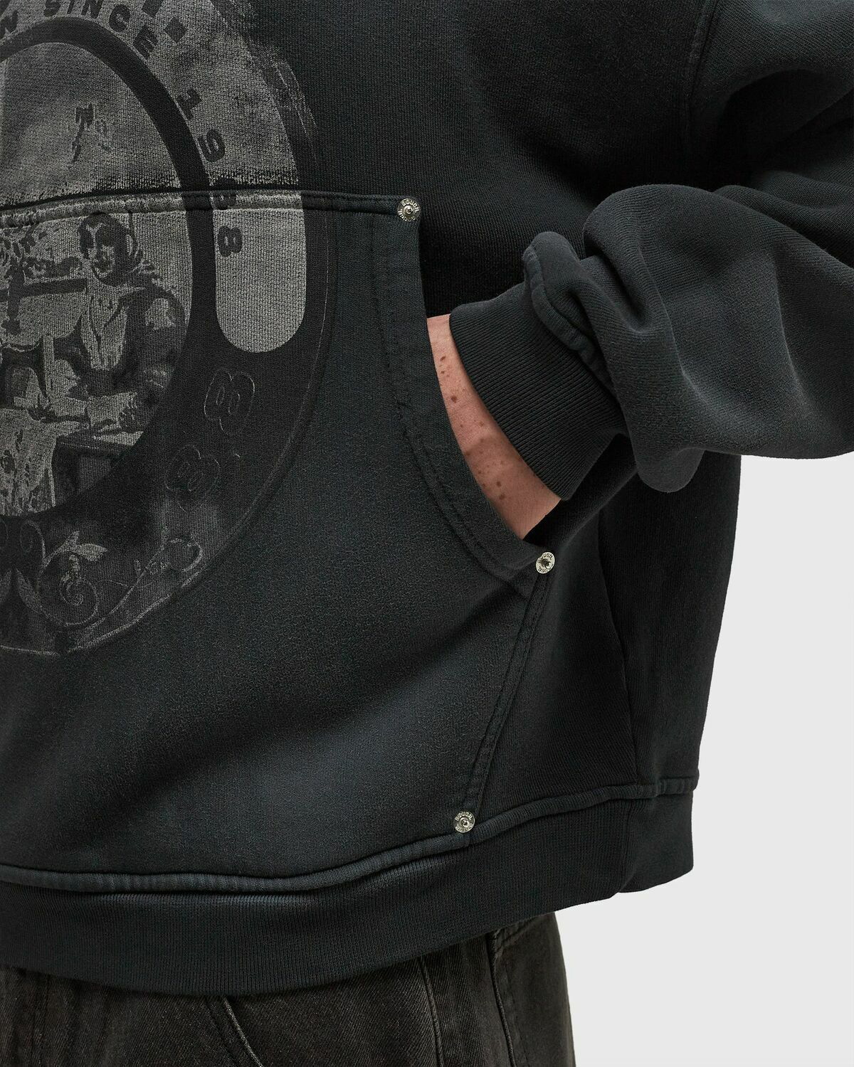 Rough. SINGER EMBLEM HOODIE Black Mens Hoody Rough.