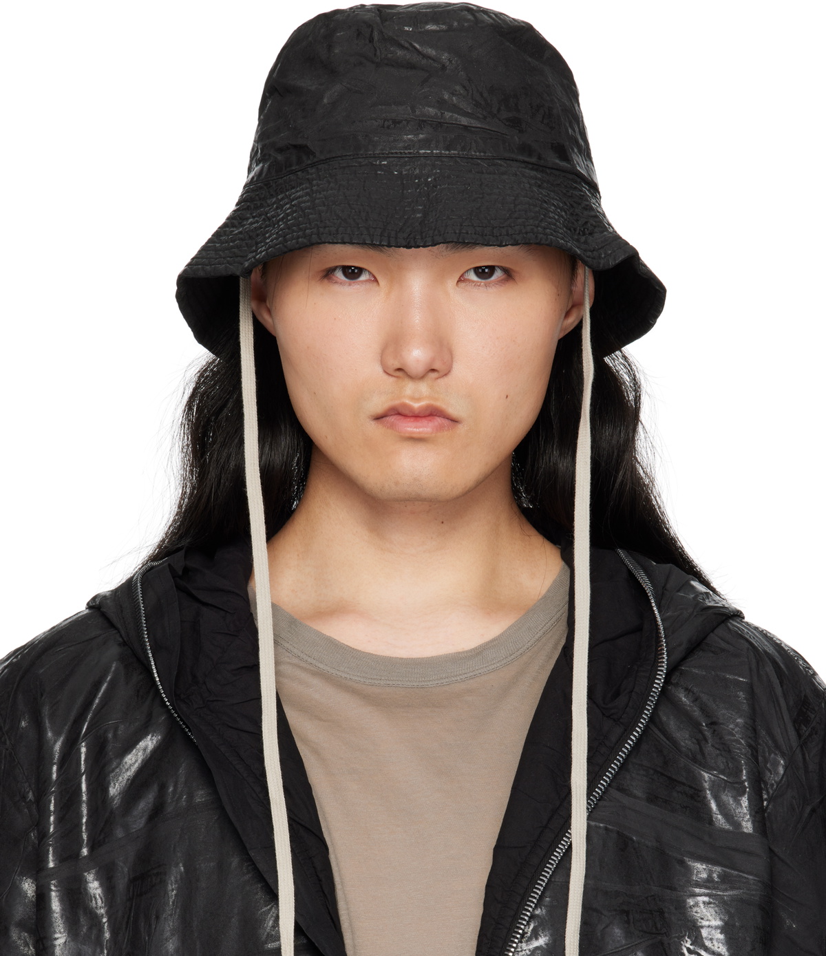 Rick Owens DRKSHDW Black Hollywood Gilligan Bucket Hat Rick Owens Drkshdw