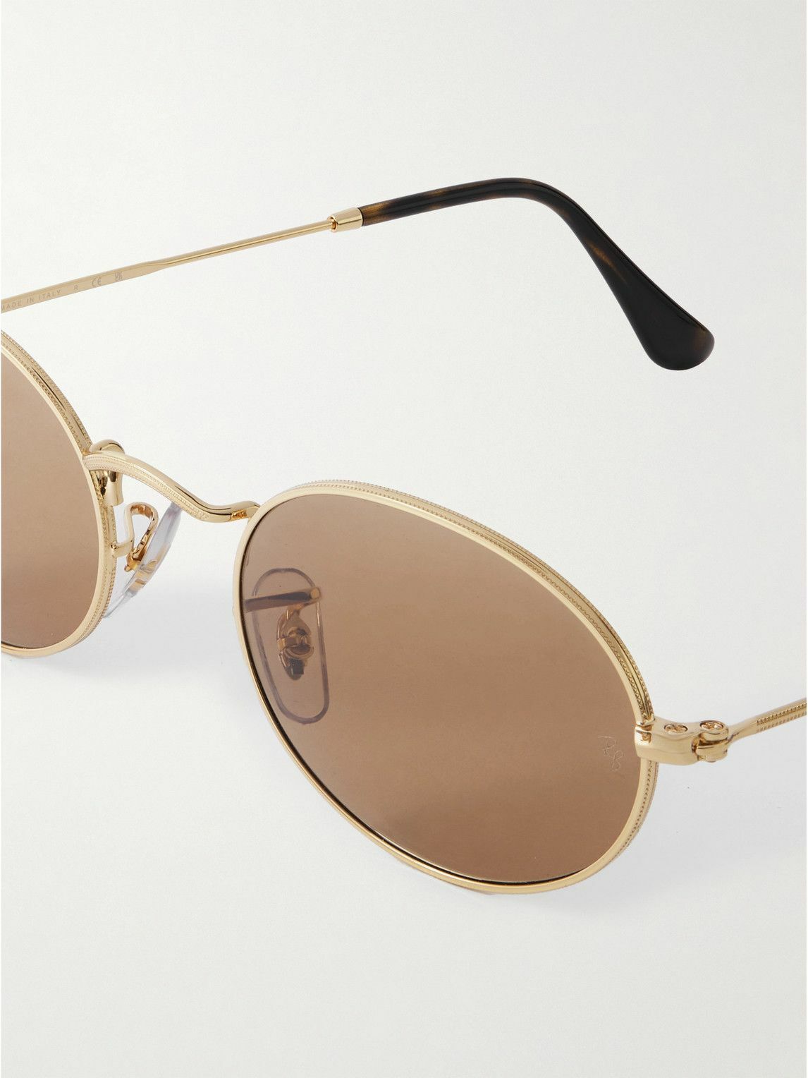 Ray-Ban - Round-Frame Gold-Tone Sunglasses Ray Ban